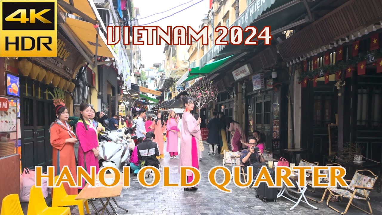 4K HDR | Walking Tour - Hanoi Old Quarter - Ta Hien Street - Vietnam ...