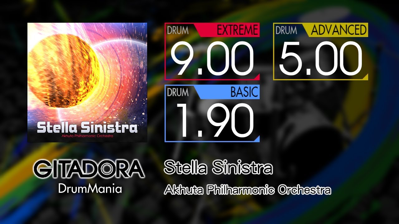 【GITADORA】 Stella Sinistra (EXTREME ~ BASIC) Drum - YouTube