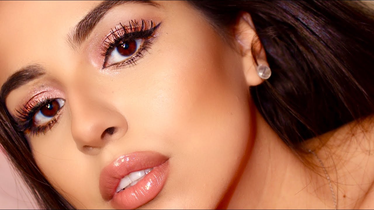 Simple Pink Glam Makeup Tutorial! - YouTube