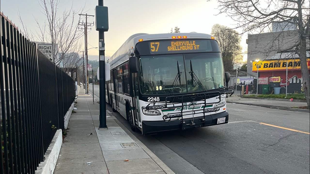 (Emeryville XD60) AC Transit #2248 on Route 57 (FULL ROUTE) - YouTube