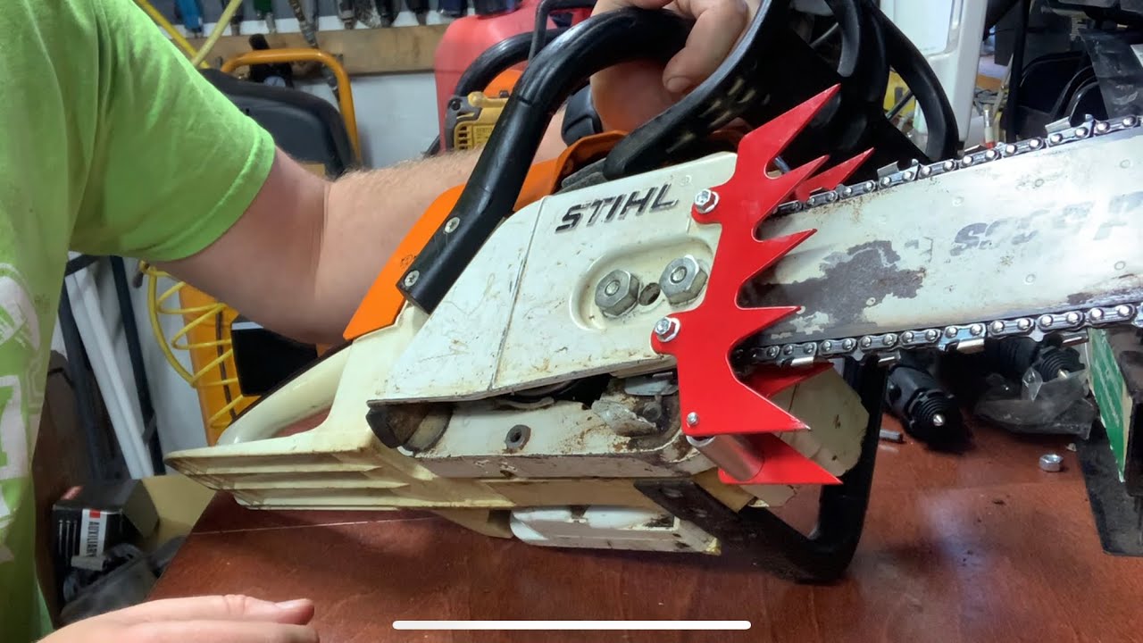 Stihl MS260 aftermarket dogs installation - YouTube