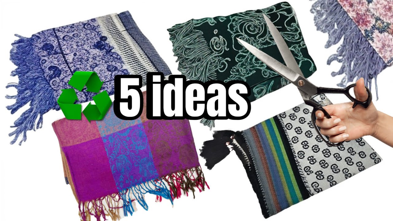 5 Best and Fast Recycle Old Shawls ♻️ Very Easy Cutting Stitching Reuse ...