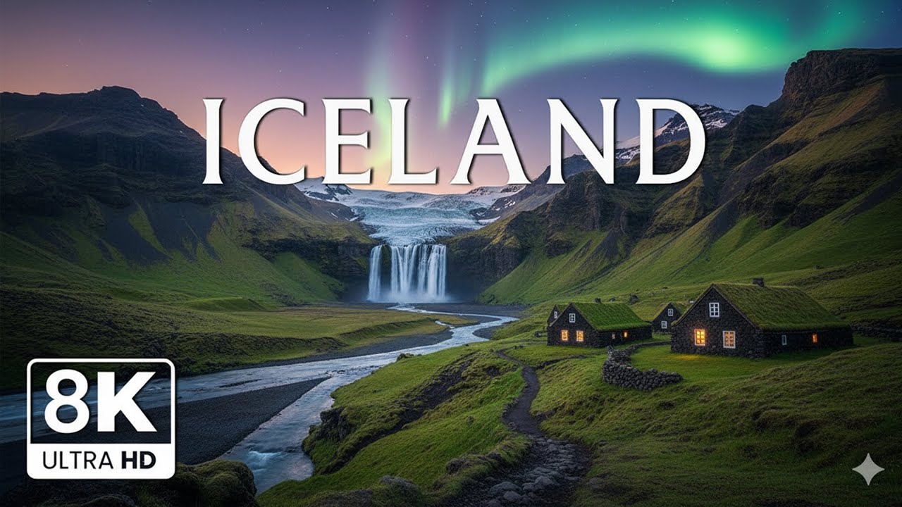 Iceland 8K Ultra HD | Unreal Nature, Epic Waterfalls & Volcanic Wonders ...