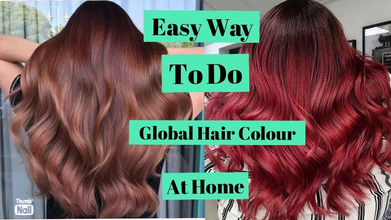How To DO Global Hair Colour At Home 🏡 || Global hair colour kaise ...