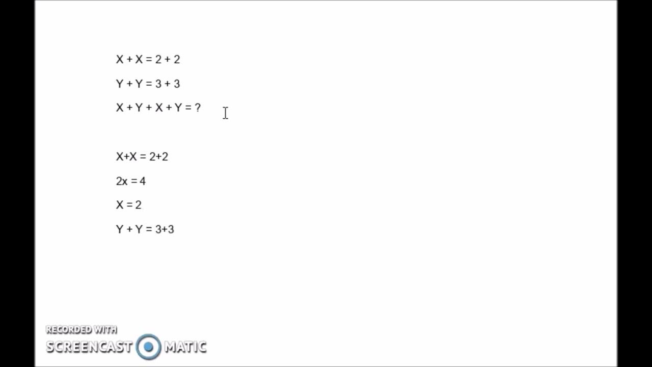 Basic Math Problem for The System of equations - YouTube