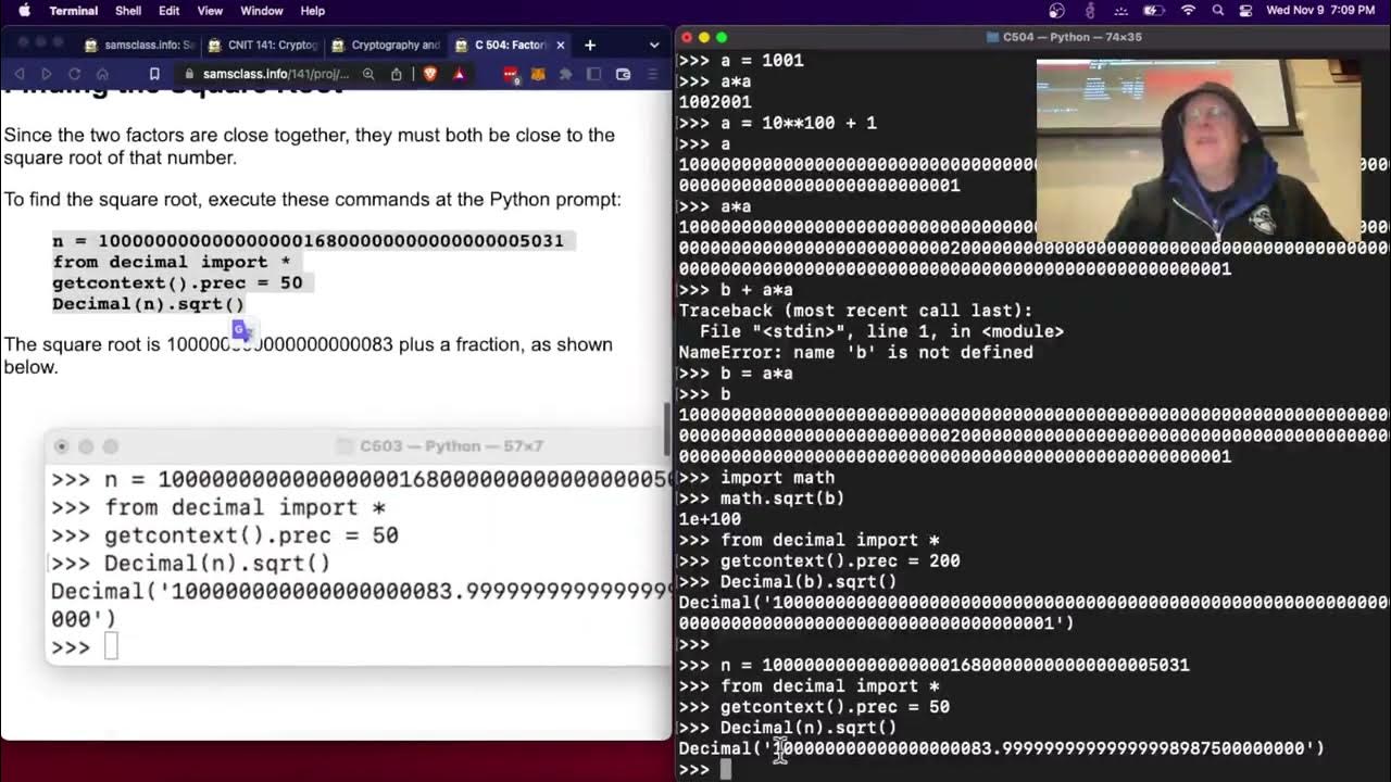 C 504 Factoring Large Numbers - YouTube