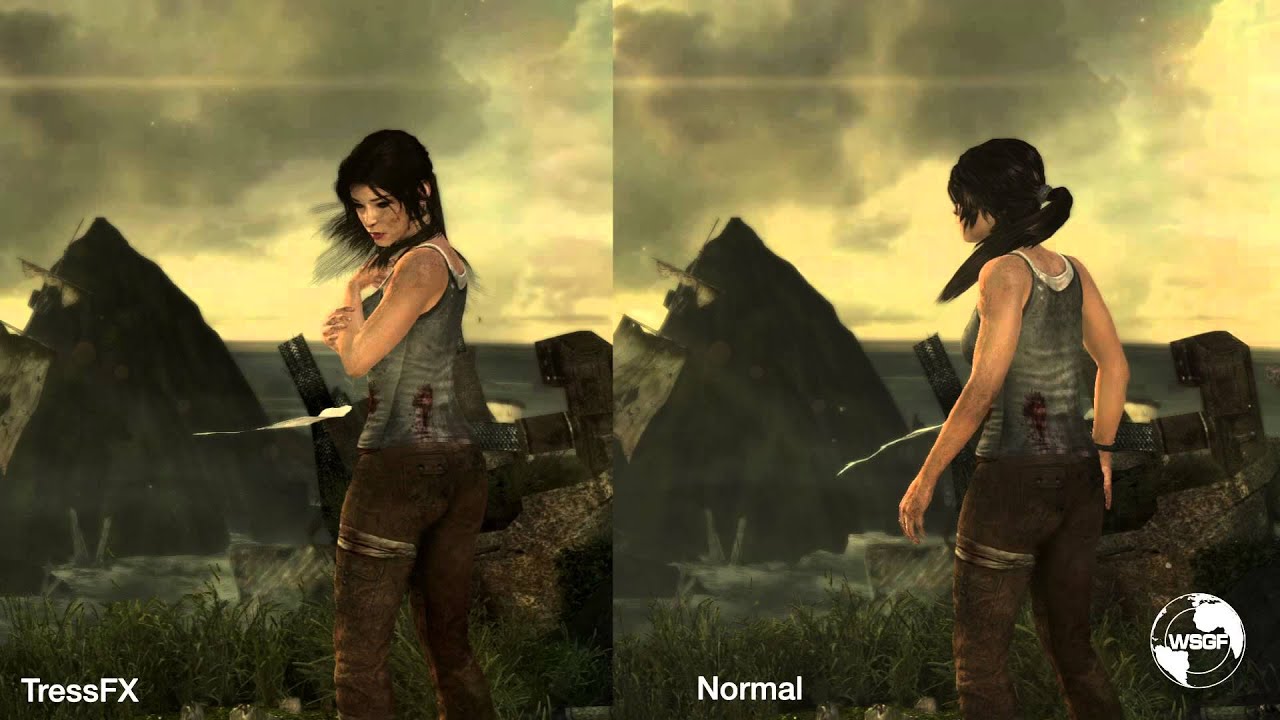 AMD TressFX Demo - Tomb Raider Benchmark - YouTube