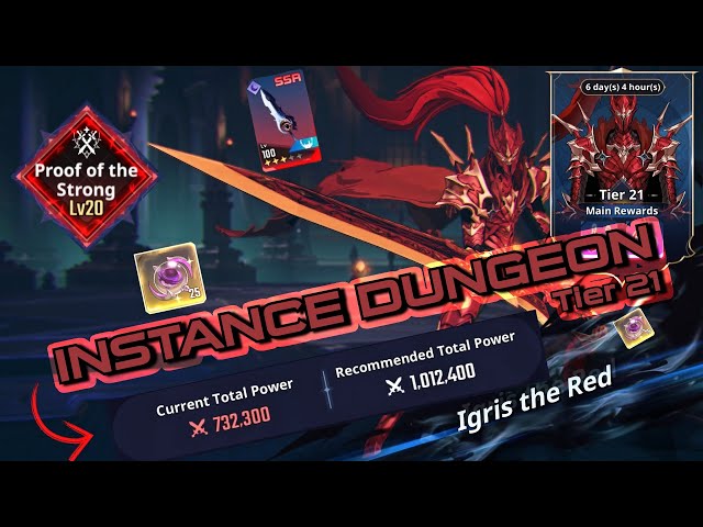 (PoS Lv. 20) Igris the Red Tier 21, Cleared Using 732k Total Power ...