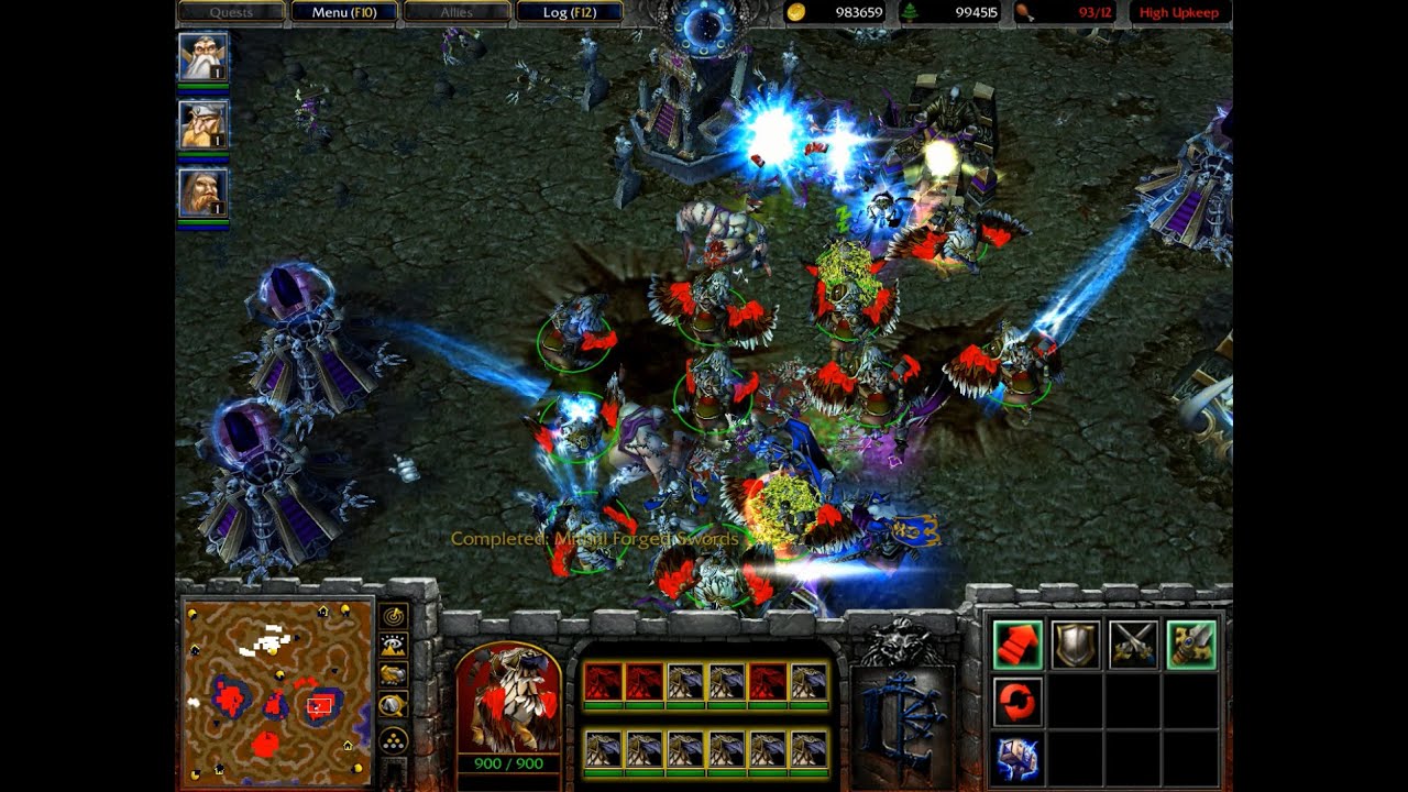 Warcraft 3 Hack Harvest Moon Map 1 vs 3 Insane Enemy - YouTube