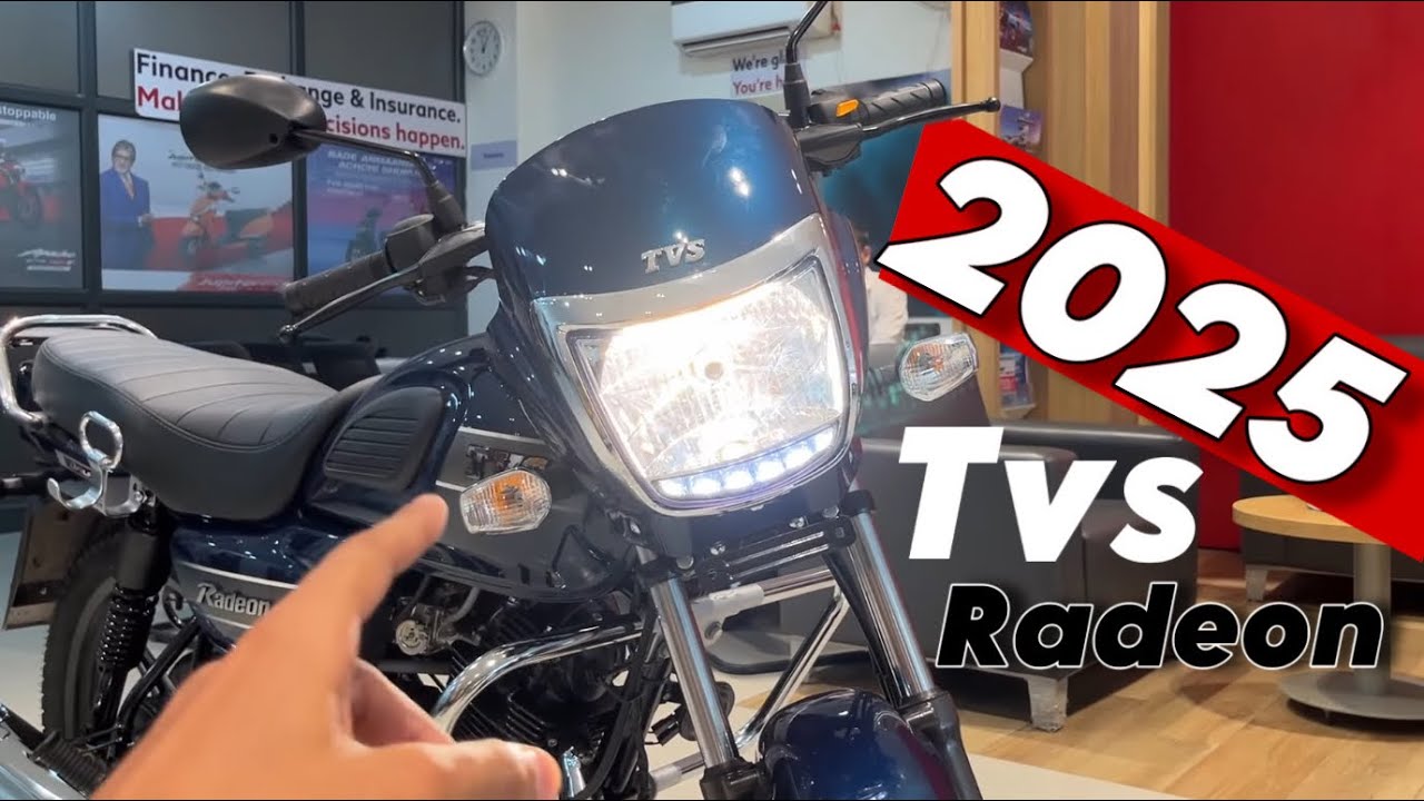 2025 NEW TVS RADEON DETAILED WALKAROUND & REVIEW | NEW TVS RADEON 2025 BS6 PHASE 2 REVIEW - YouTube