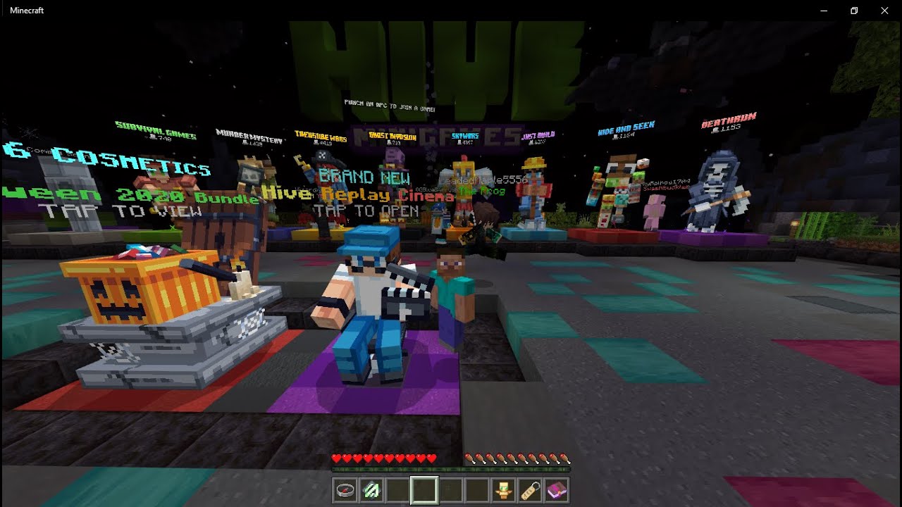 Playing The Hive (Minecraft Bedrock) plus viewers - YouTube