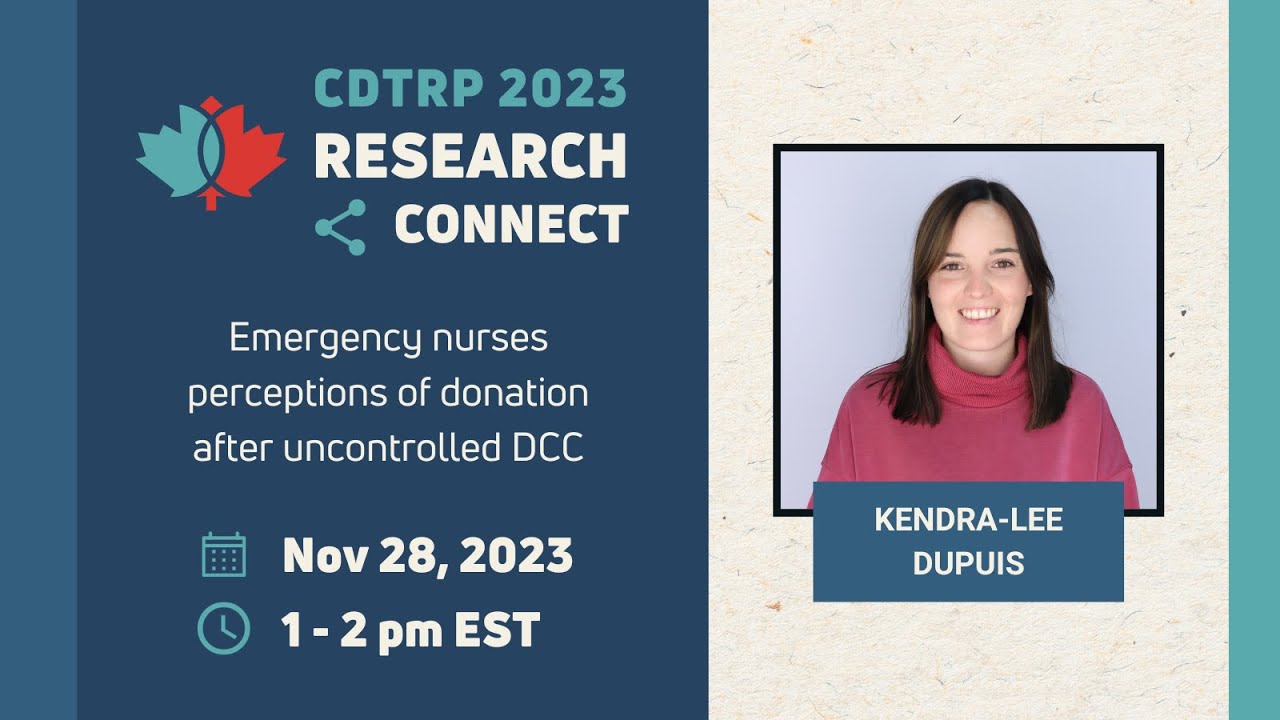 CDTRP 2023 Research Connect - Kendra-Lee Dupuis - YouTube