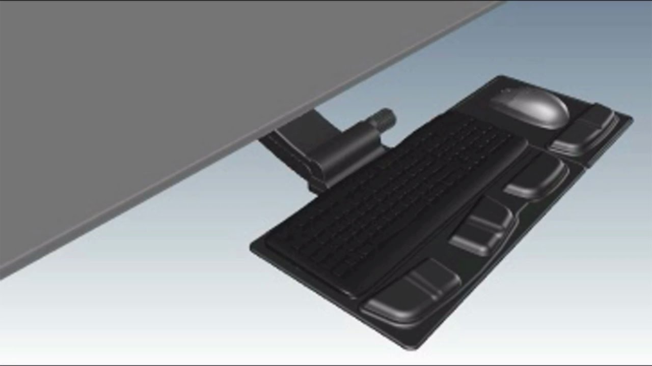 Fellowes 8036101 Professional Series Executive Keyboard Tray - YouTube