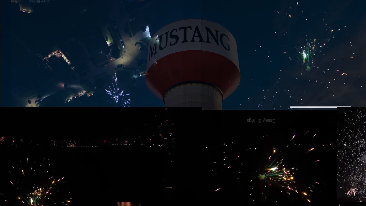 FIREWORKS | DRONE footage - 4th of july 2023 - Mustang Oklahoma - YouTube