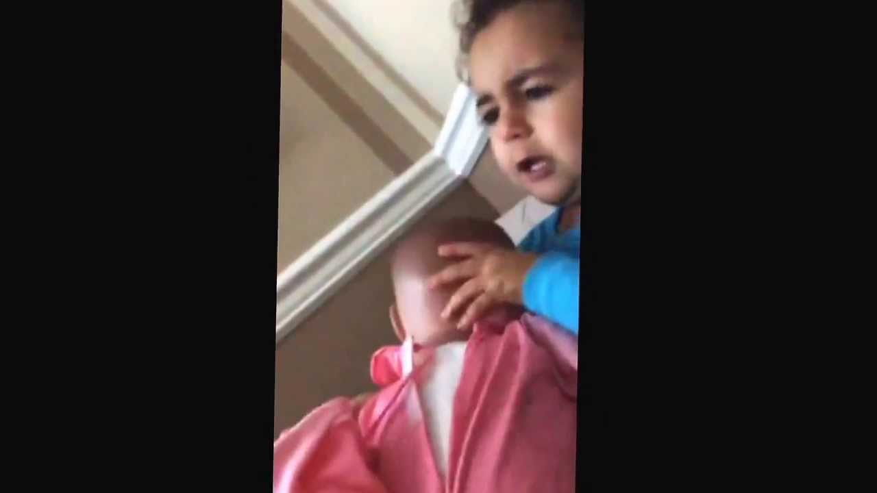 Cute baby ouch - YouTube