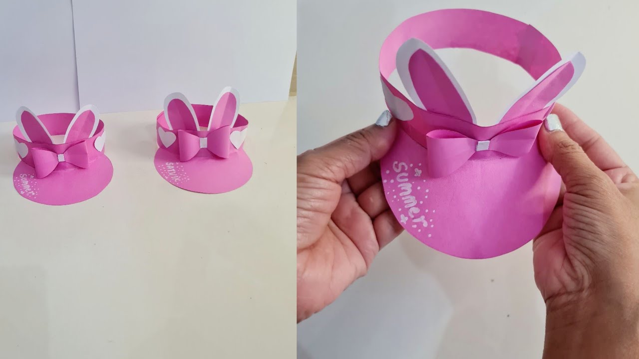 Paper Cap/How to make paper cap/DIY easy Summer Hat Making Idea/N&N art ...