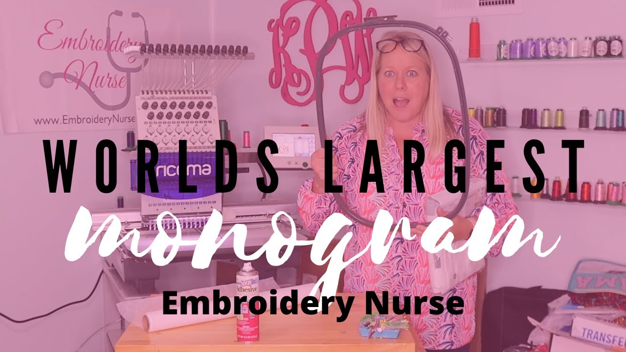 World's Largest Monogram 😍 - Biggest Machine Embroidery Hooped Project ...