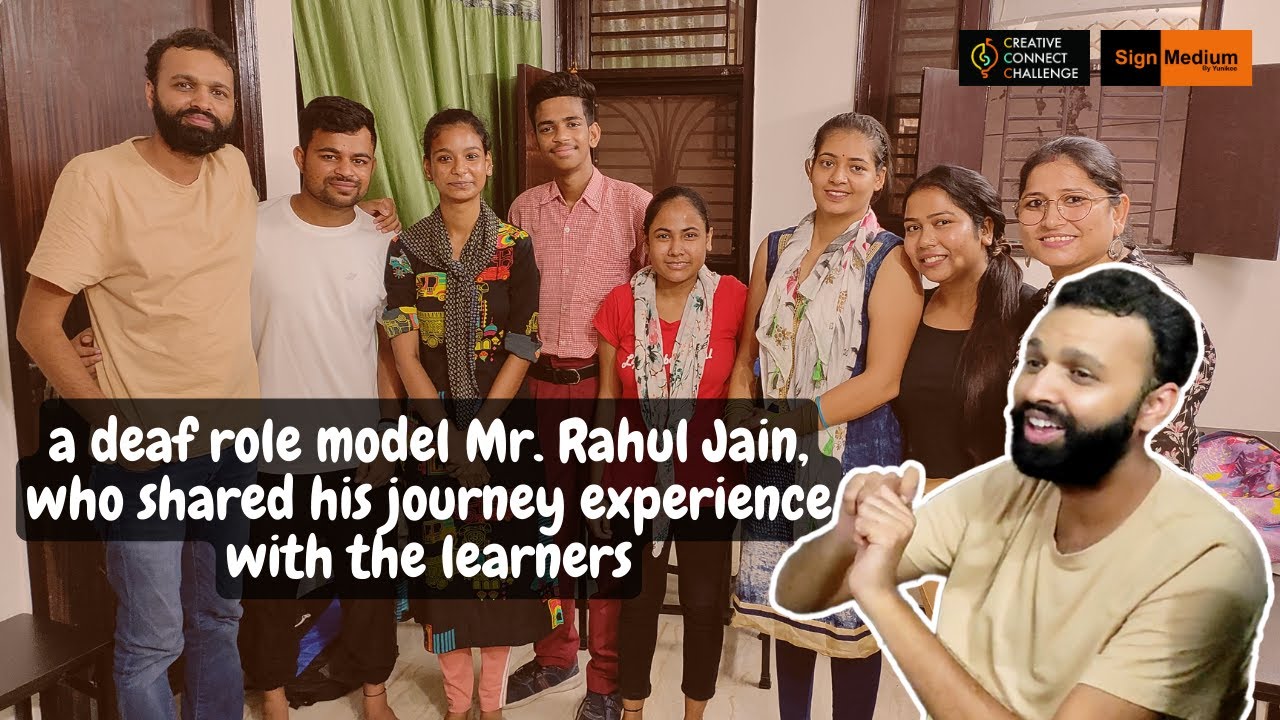 a deaf role model Mr Rahul Jain, who shared his journey experience with ...
