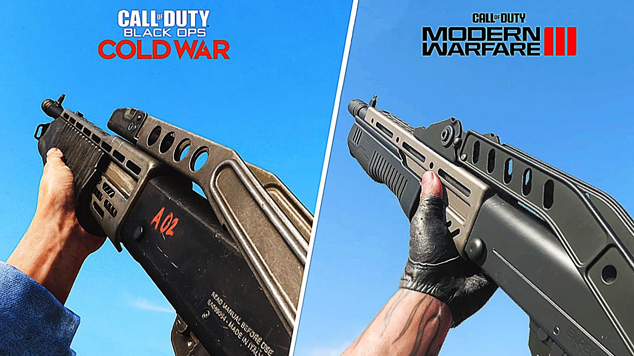 SPAS-12 shotgun - Modern Warfare III vs Black Ops Comparison - YouTube