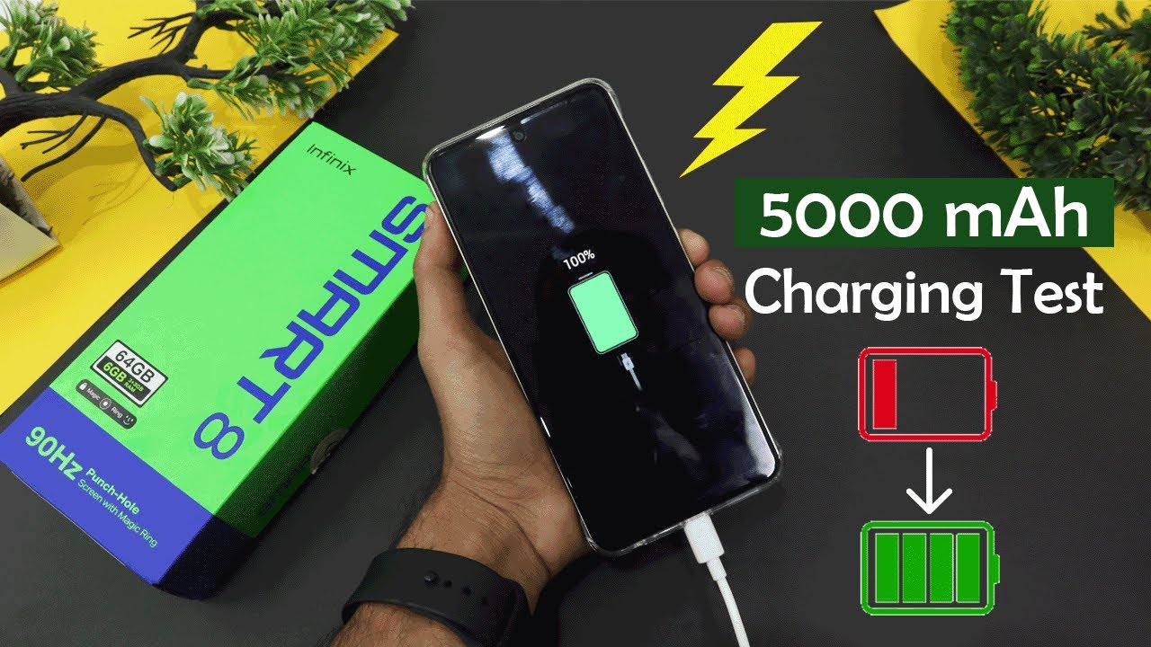 Infinix Smart 8 Charging Test | 5000 mAh battery 0% to 100% ⚡ - YouTube