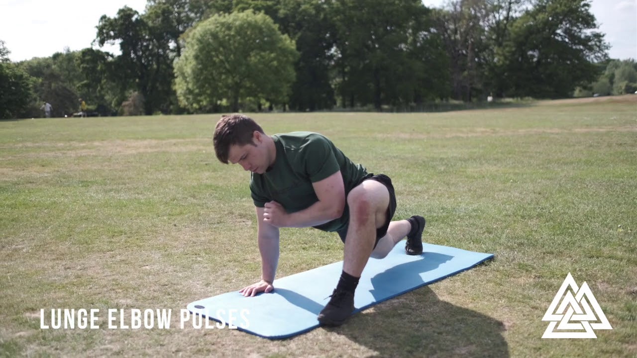LUNGE ELBOW PULSES - YouTube