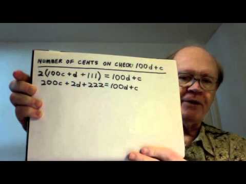 Tarte--Solution to "Careless Bank Teller" Math Challenge - YouTube