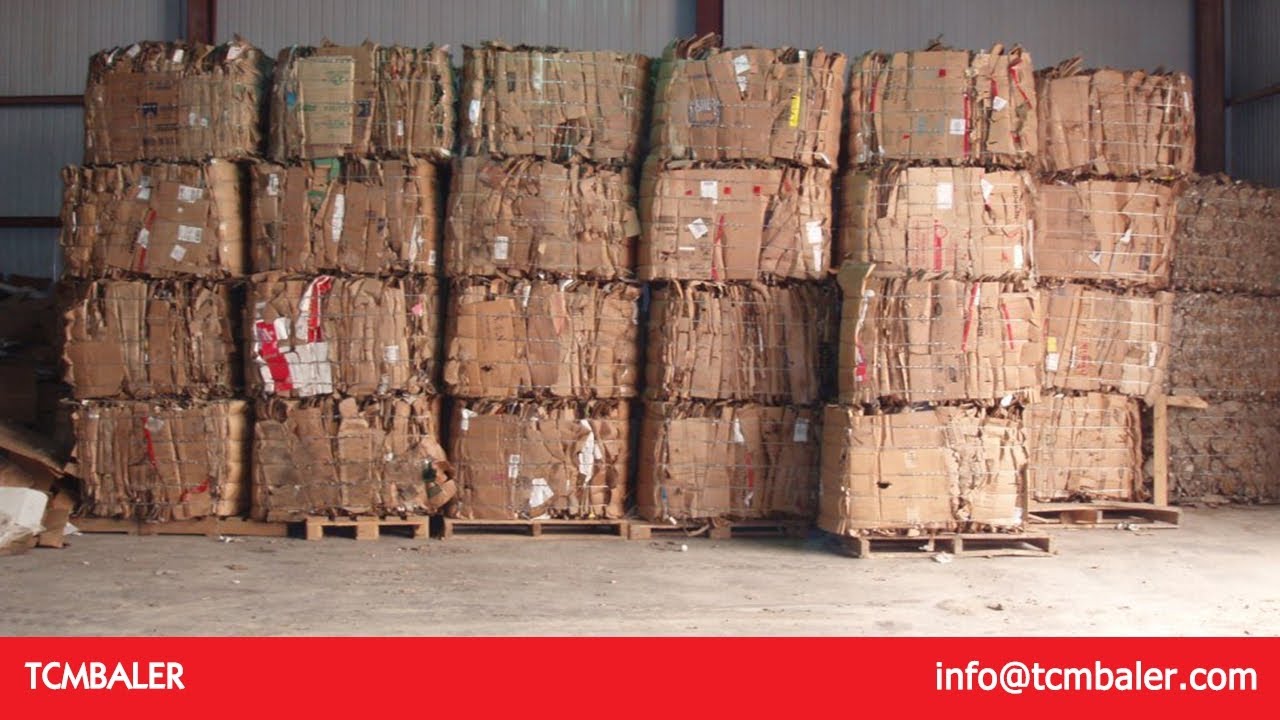 how much does a compacted cardboard bale weigh - YouTube