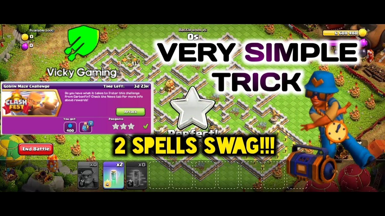 Goblin maze challenge | How to 3 star goblin challenge | Vicky Gaming ...