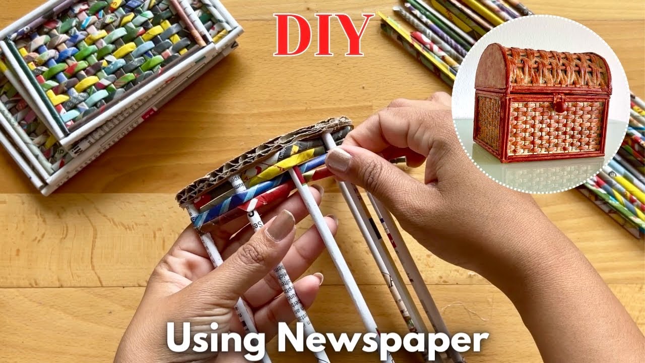 Wonderful Diy Storage Chest made with Newspaper Il Best way to recycle ...
