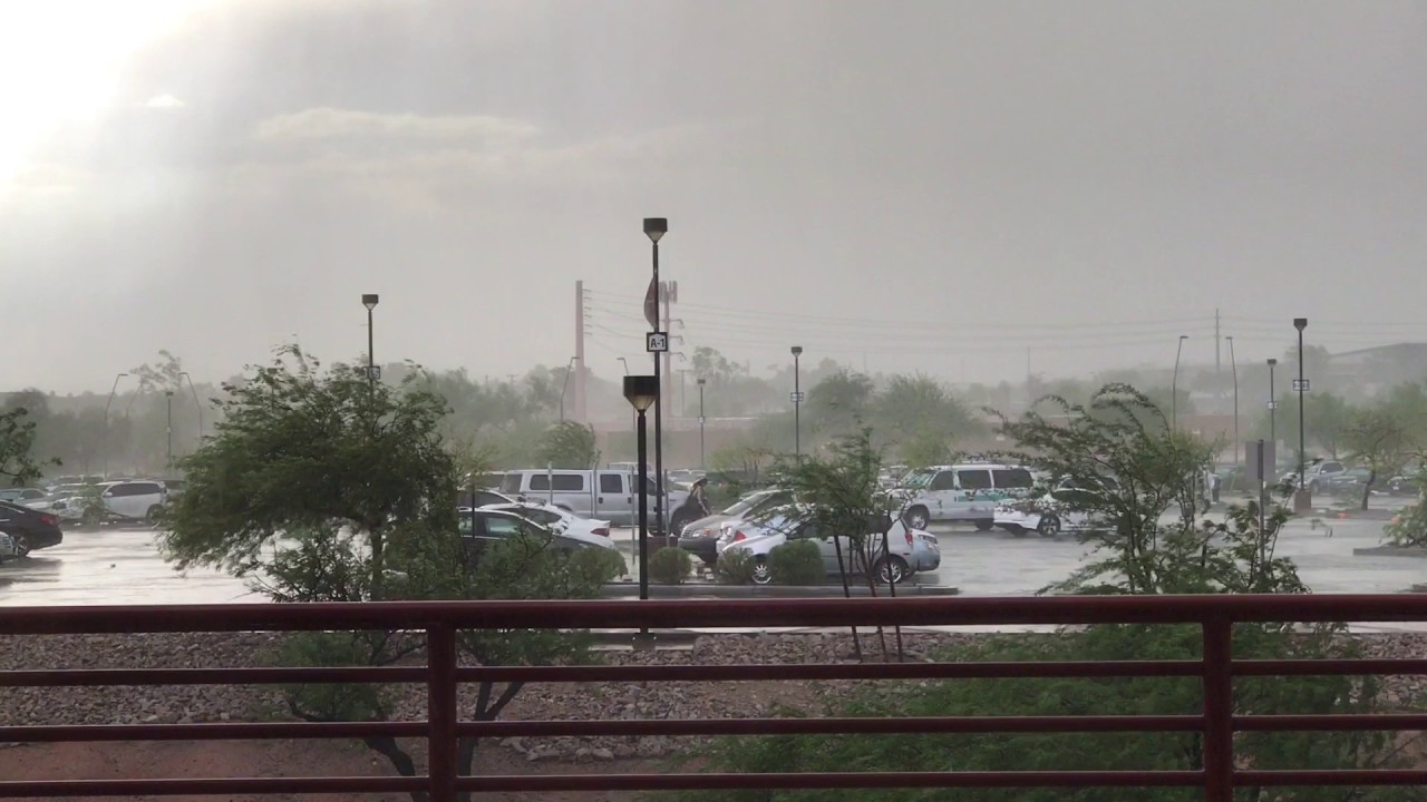 Tempe, AZ Monsoon in August 2017 - YouTube