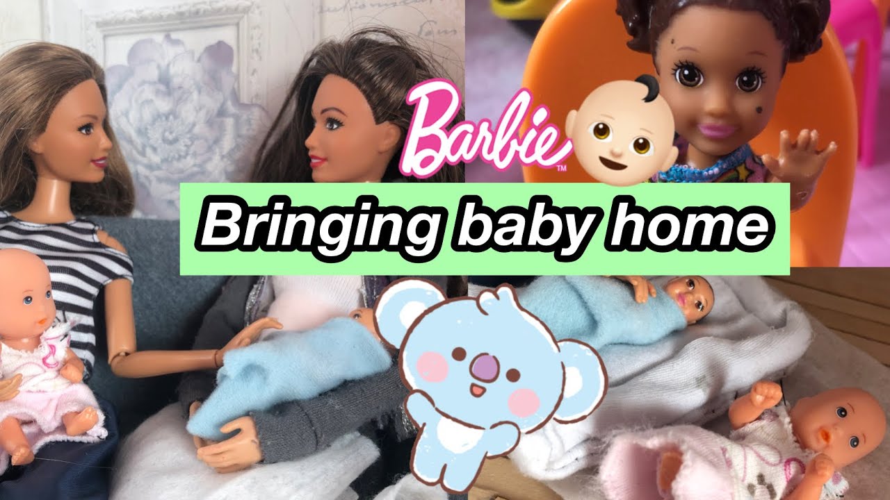 Barbie & Ken Dolls Bring Their New Baby Home To The Dream House ...