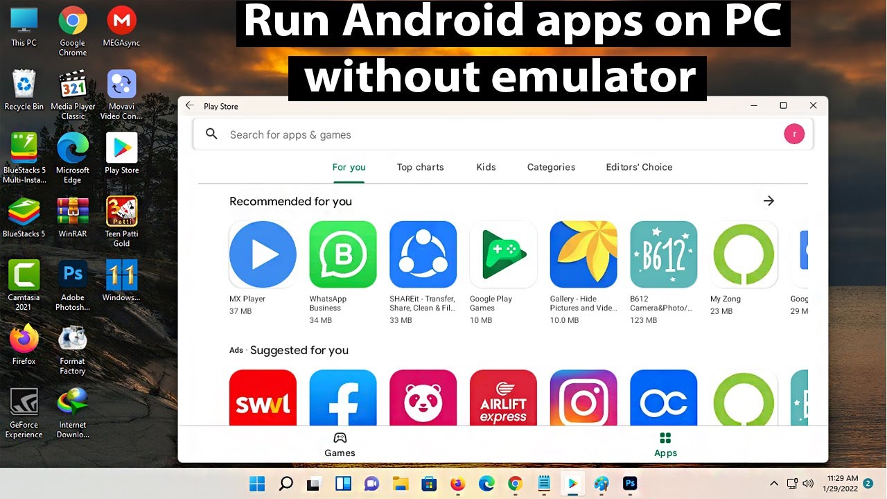How to Install the Google Play Store on Windows | Install Android Apps ...