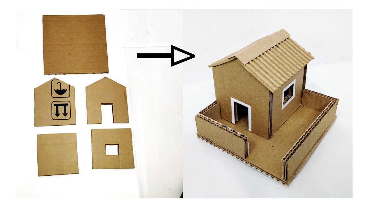 How to make cardboard box house || गत्ता का घर कैसे बनाएं || cardboard ...
