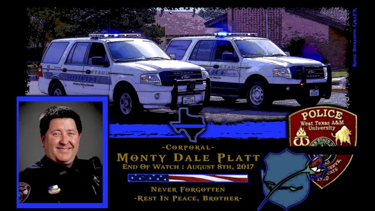 Police Corporal Monty Platt Memorial - YouTube