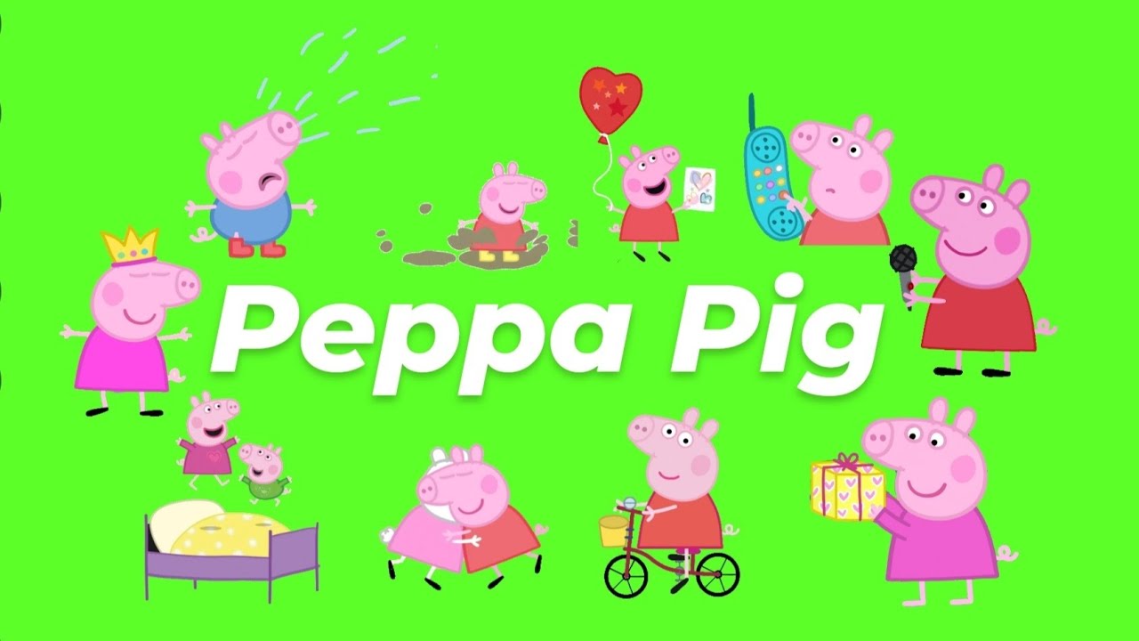 Animated Peppa Pig GIF Green Screen Pack (Free Download) - YouTube