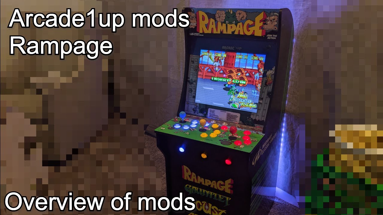 Arcade1up power and volume switches mods - YouTube