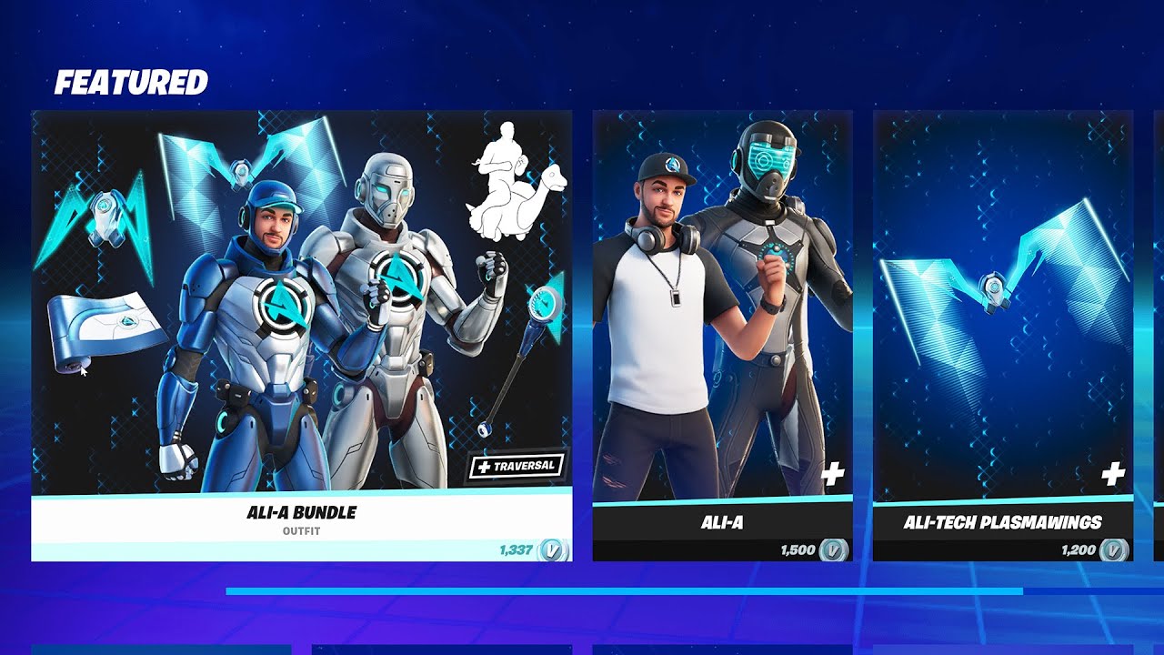 ALI-A BUNDLE in Fortnite ITEMSHOP preview (Ali-Tech Plasmawings, Lil ...