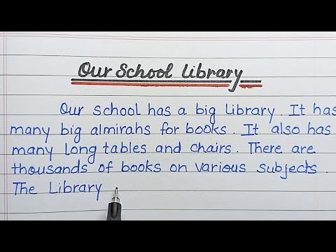 Our School Library Paragraph writing in English|Essay on School Library ...