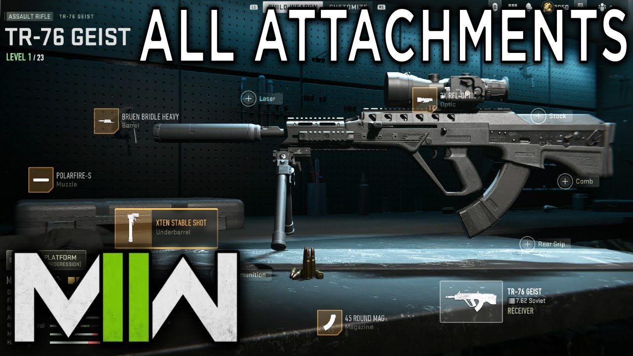 🔴 All Attachments Malyuk (TR-76 Geist) in Modern Warfare II Showcase ...