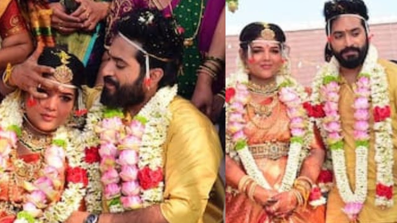 Anbe vaa serial varun marriage naveena | wedding video - YouTube