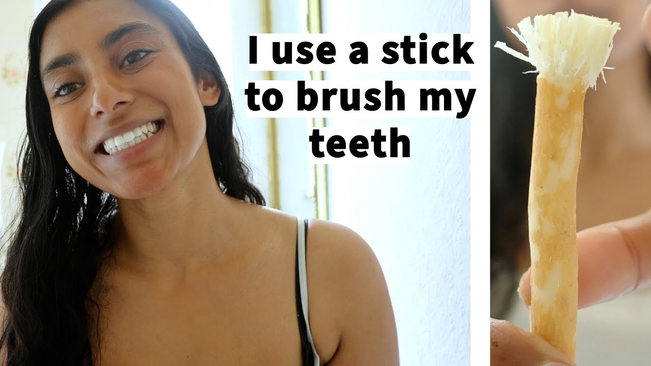 How I use a stick to brush my teeth | Homemade toothpaste | Miswak ...