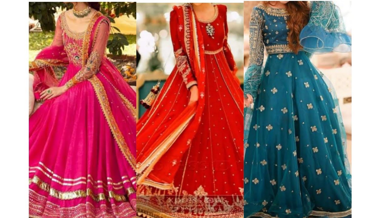 Trendy & Stylish Long Fancy Frock Design/Party wear Designer long Maksi ...