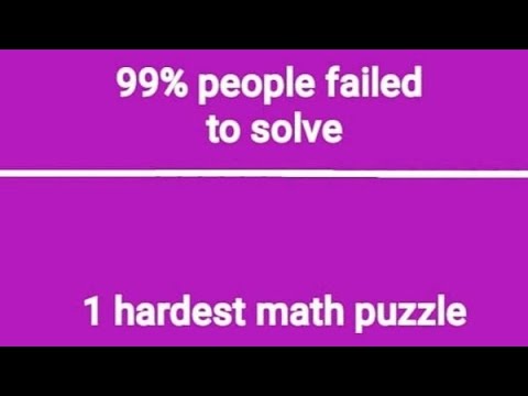 99% people failed to solve this maths puzzle. SR JOY OF MATH. - YouTube