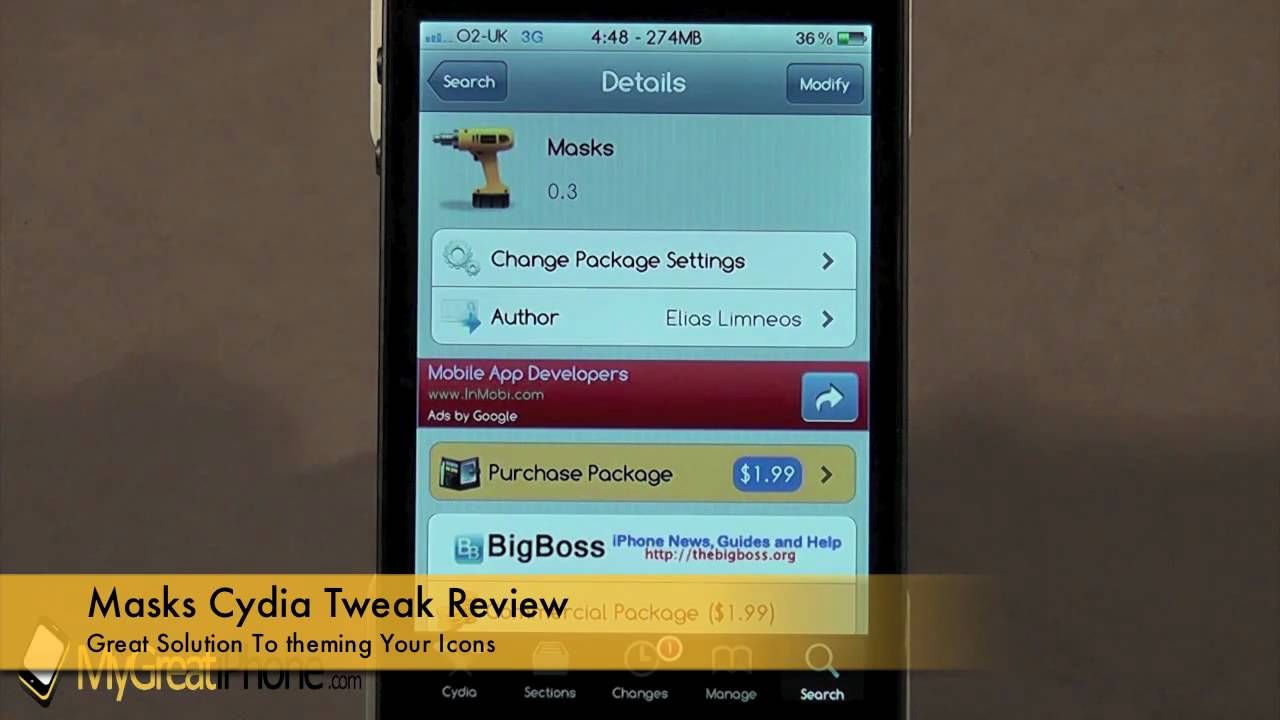 Masks Cydia Tweak Review - Great Solution To Theming Your Icons - YouTube