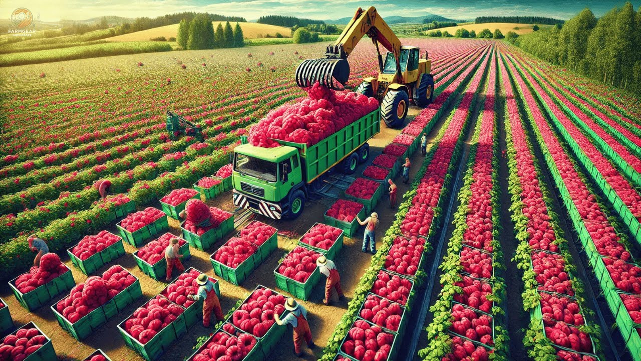 How MILLIONS of Raspberries Are Harvested: Raspberries Factory | Farming Documentary - YouTube