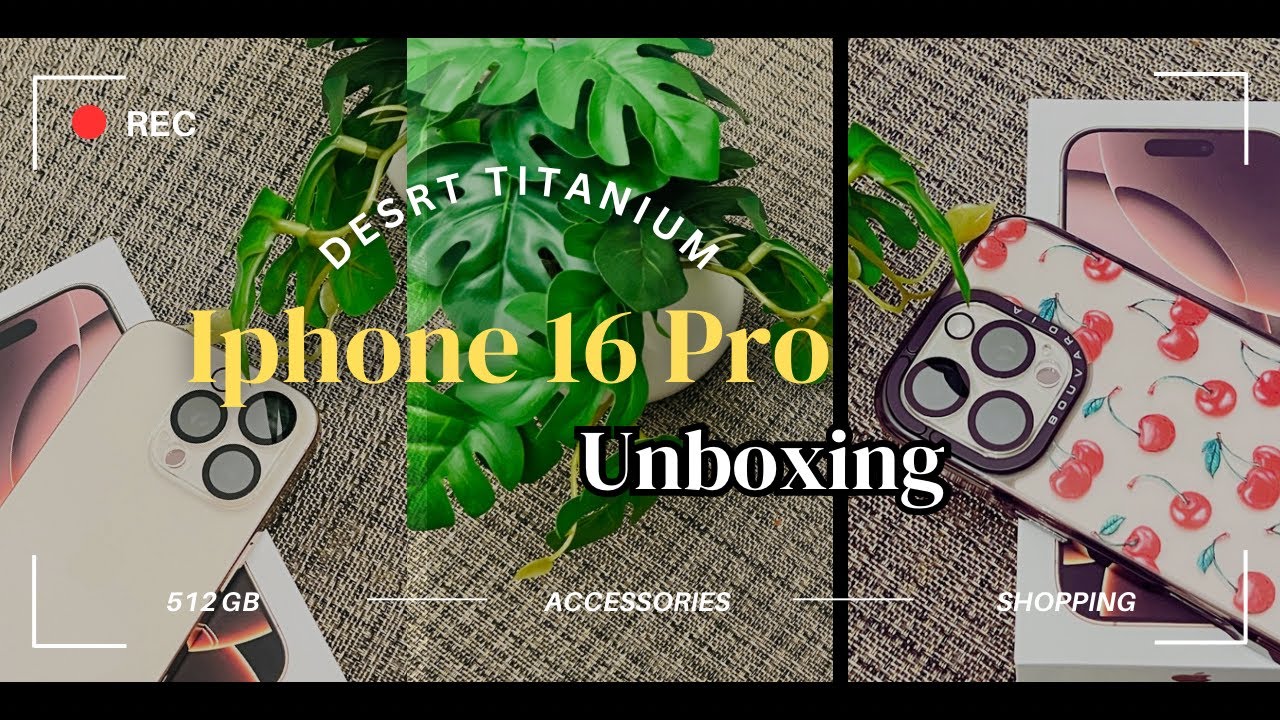 DESERT TITANIUM🍎iPhone 16 Pro Aesthetic Unboxing | setup+cute ...