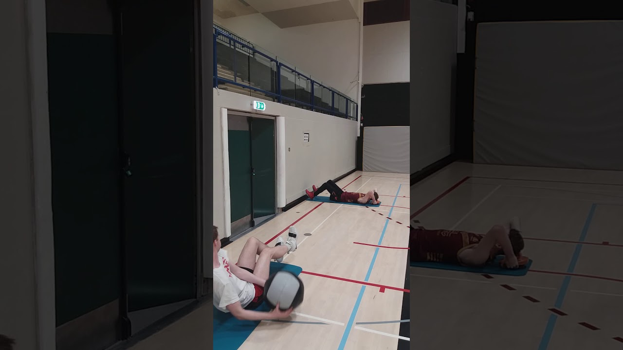 Side throw (med-ball) + wall sit up (weight plate) - YouTube