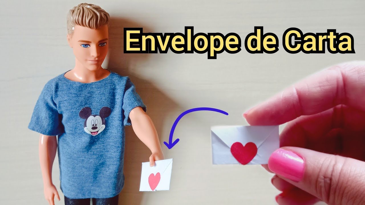 Como Fazer Envelope de carta em miniatura para Barbie | Barbie crafts ...