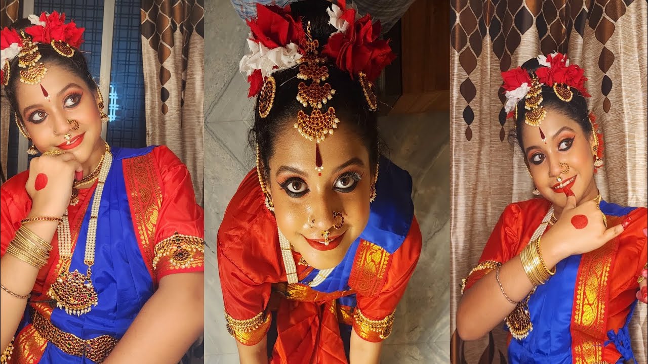 Bharatnatyam makeup step by step |Indian classical dance makeup ...