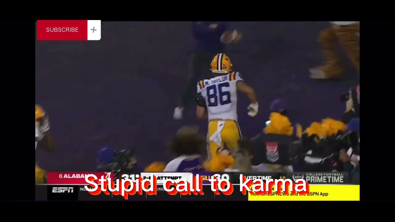 Ref makes a stupid call the Lsu gets the win - YouTube